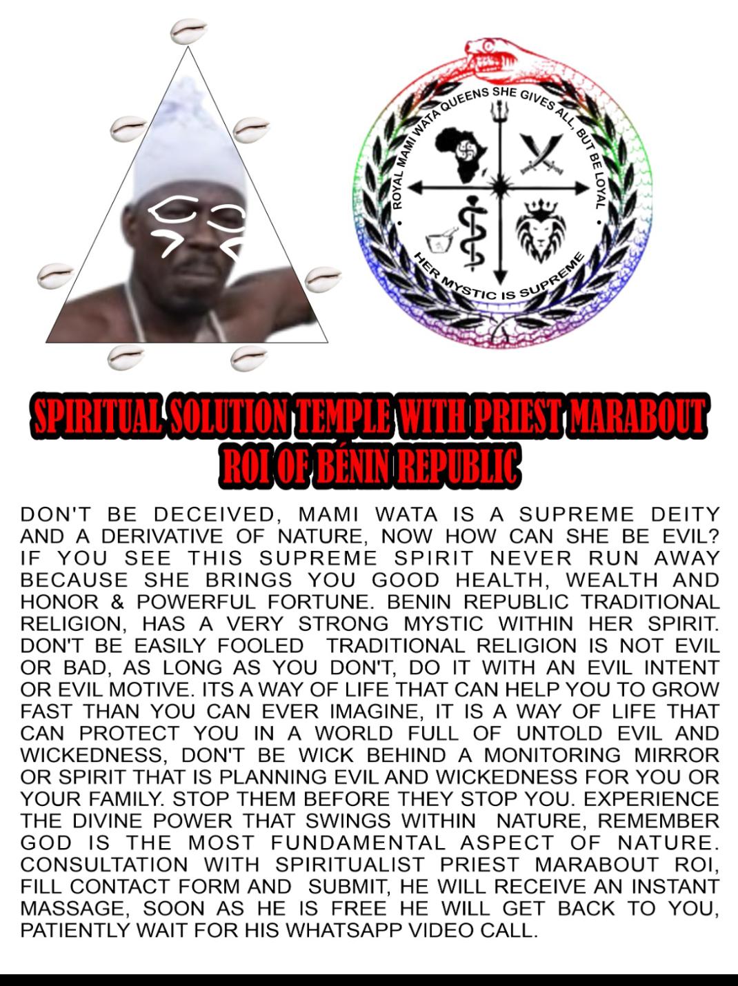 The Most Powerful Voodoo Spell Caster in Africa – World Most Powerful ...